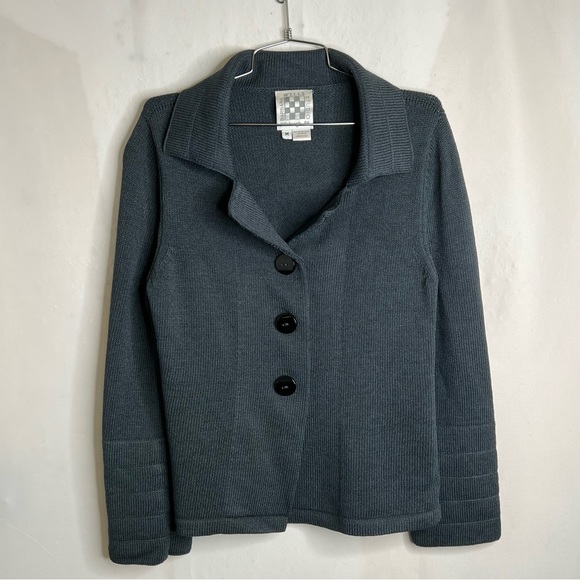 Barbara Wells Studio | Jackets & Coats | Barbara Wells Studio Womens Medium Blue Marino Blend ...